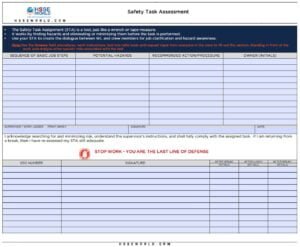 Safety Task Assessment Form
