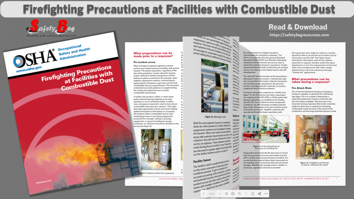 Firefighting Precautions with Combustible Dust - Safety Bag